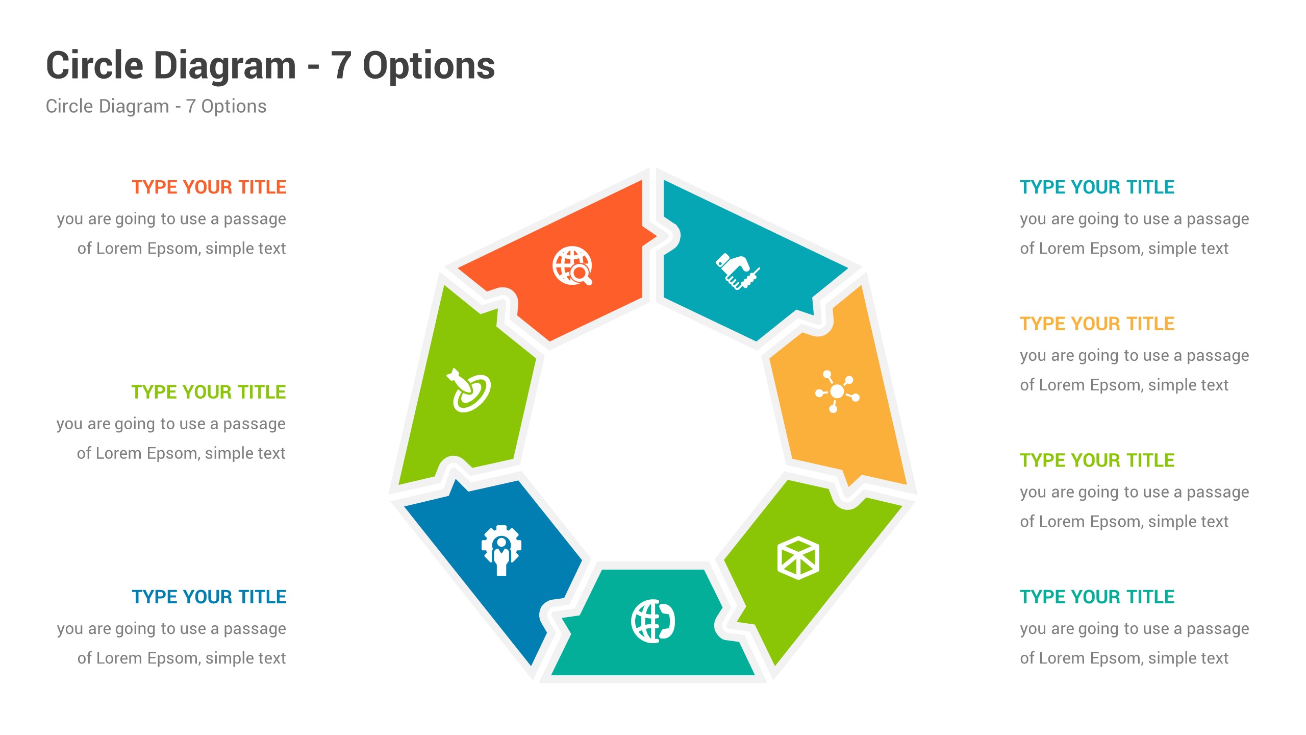 Circle Diagrams Infographics PowerPoint Template, Presentation Templates