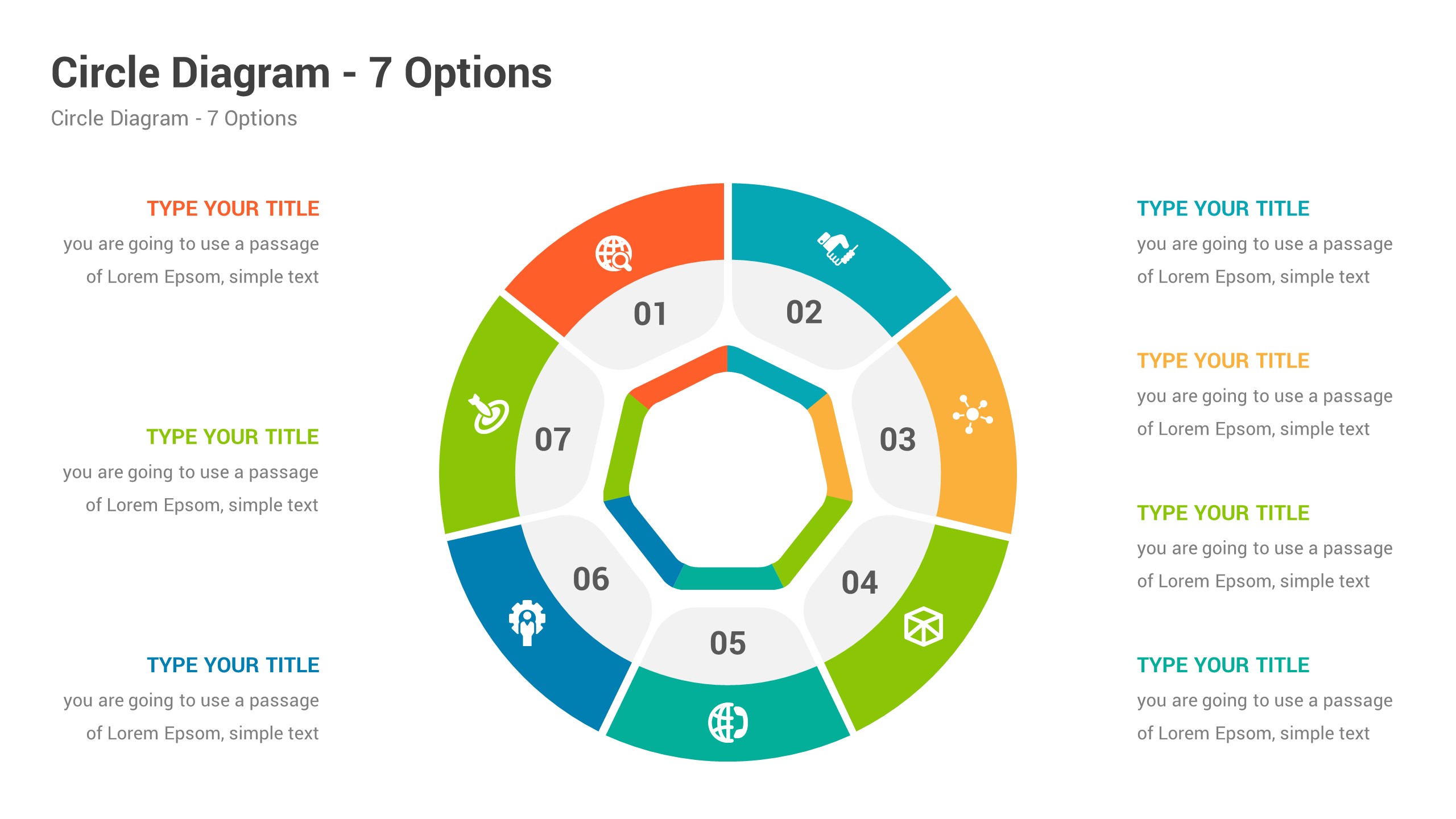 Circle Diagrams Infographics PowerPoint Template, Presentation Templates