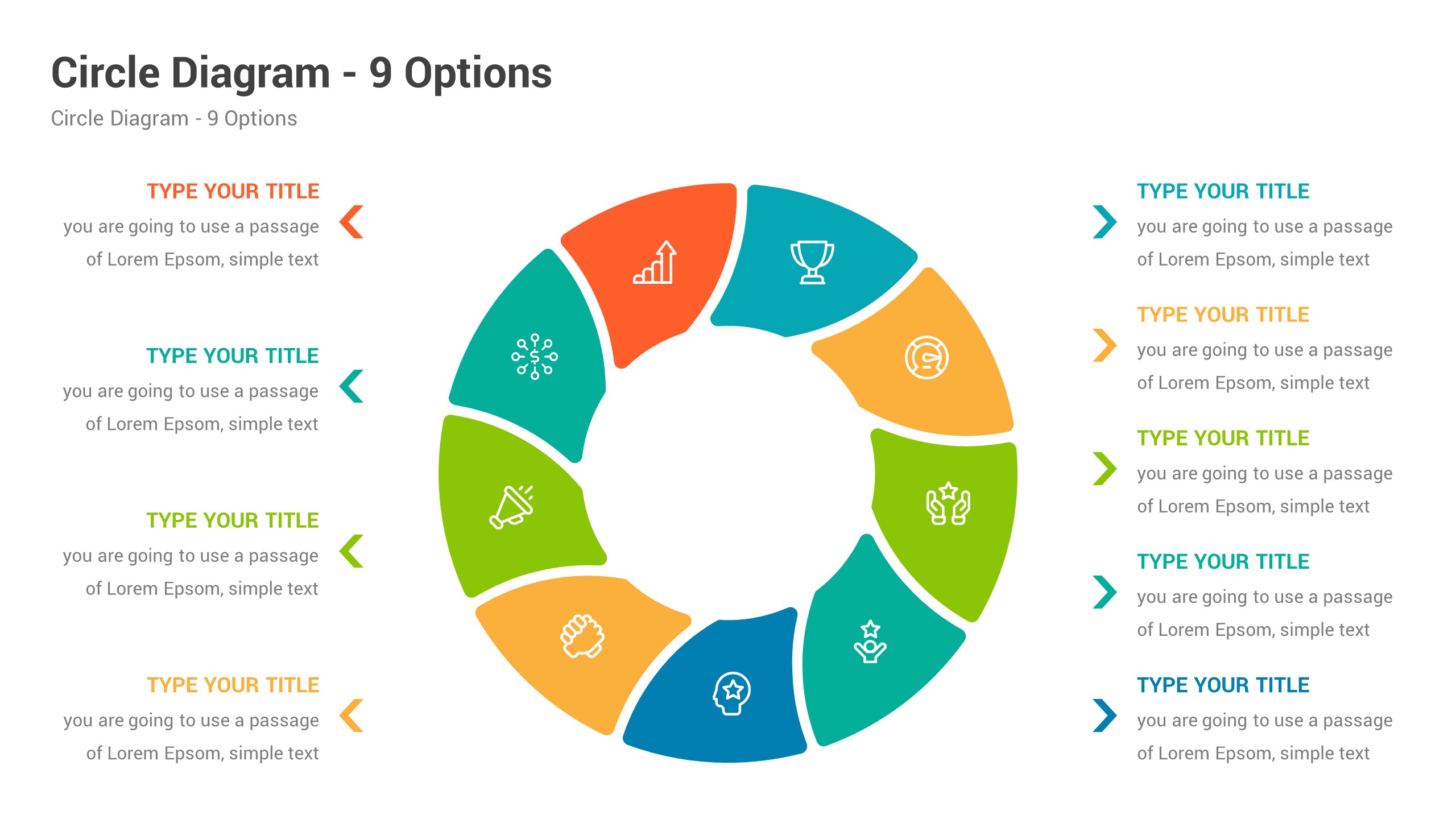 Circle Diagrams Infographics PowerPoint Template, Presentation Templates