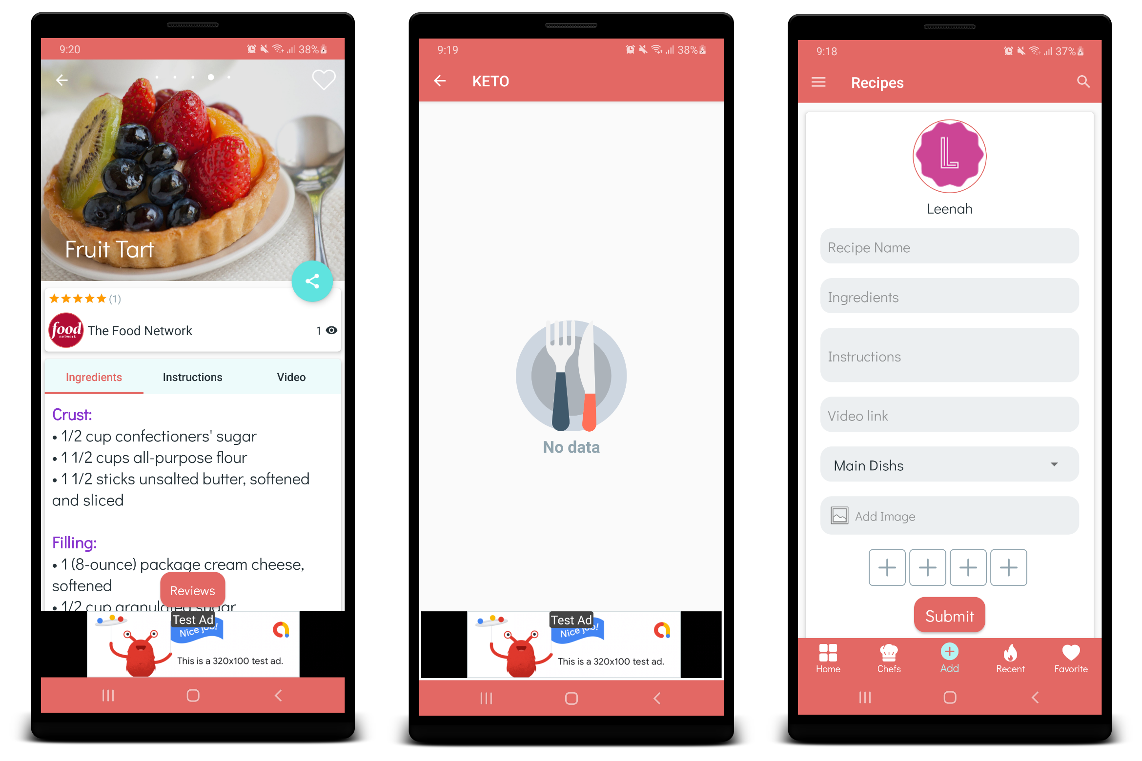 Recipes - Cookbook App for Android with Admin Panel by LeenahAlbanna