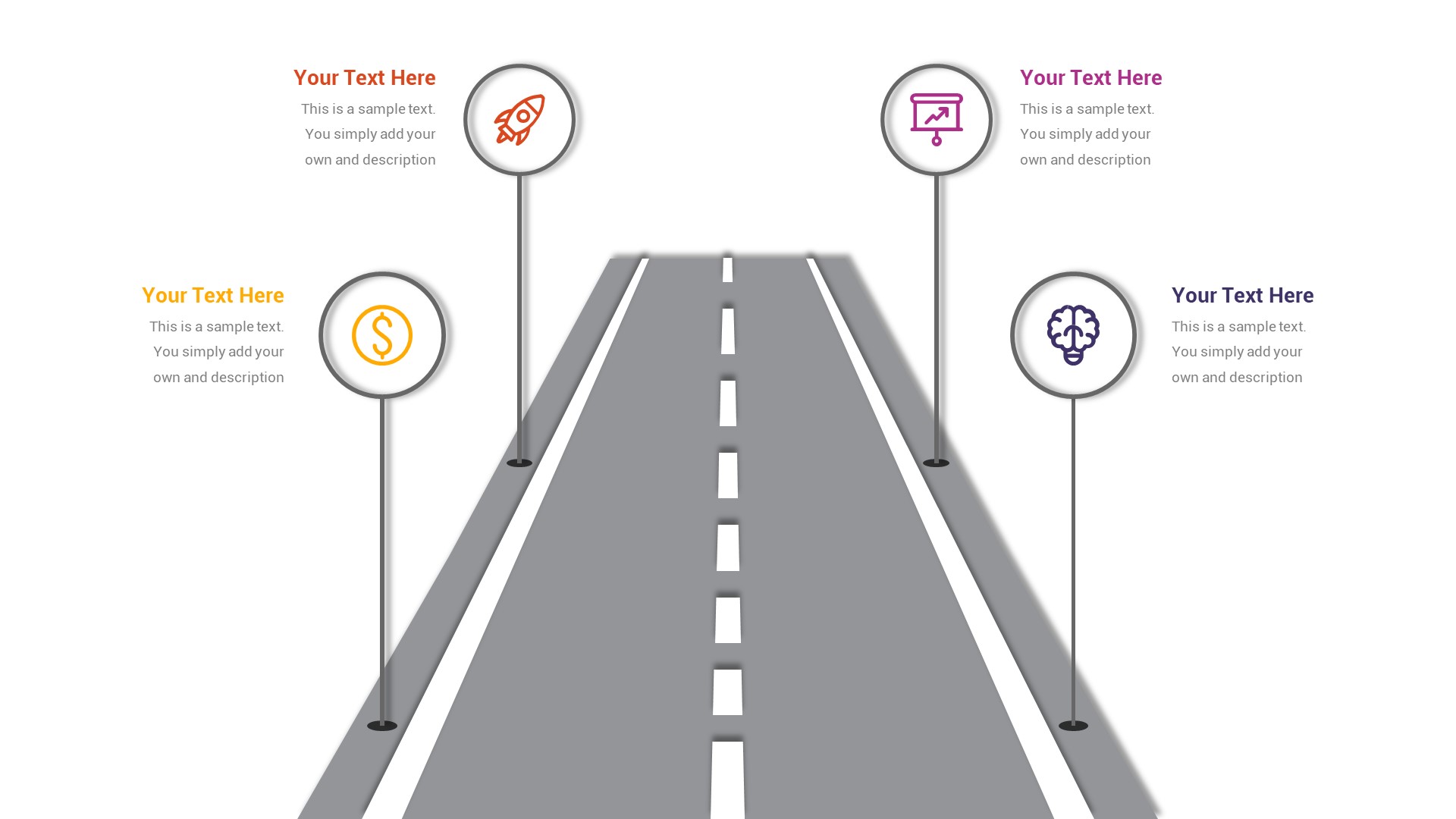 RoadMap Diagrams PowerPoint & Illustrator Template, Presentation Templates