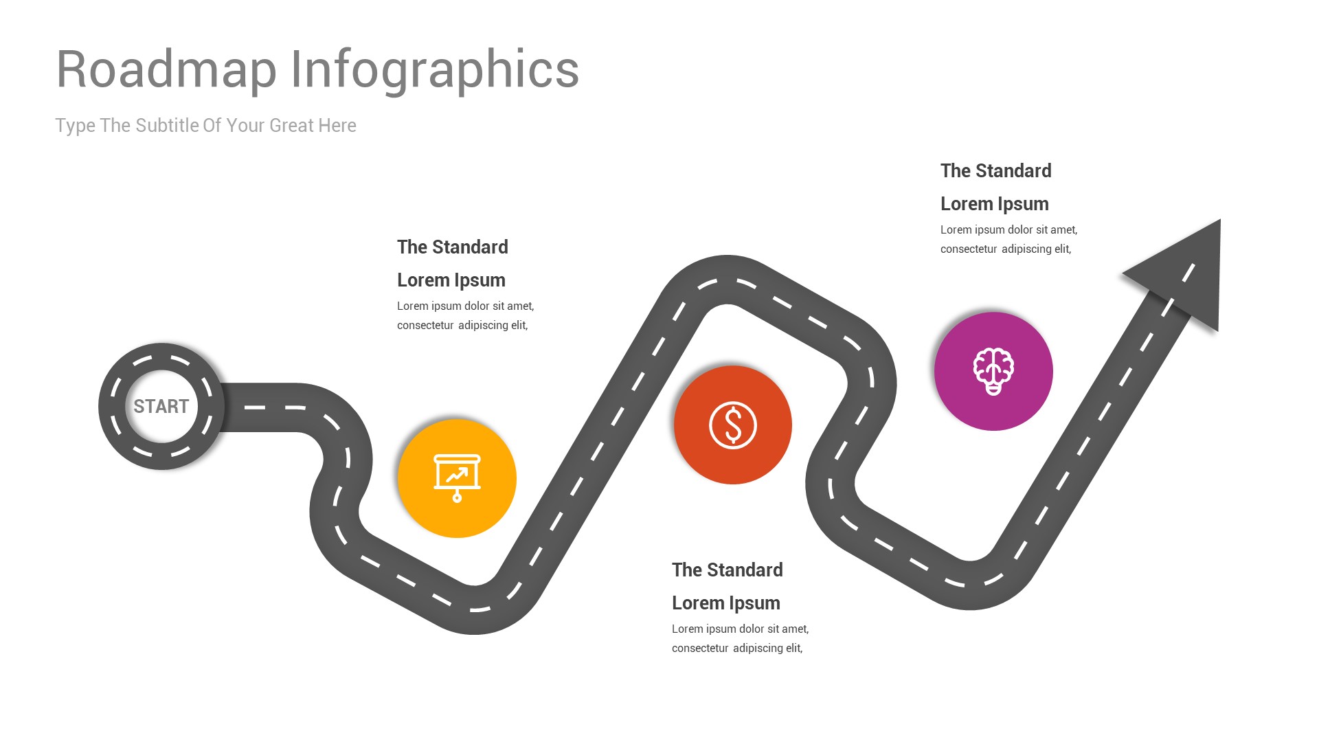 RoadMap Diagrams PowerPoint & Illustrator Template, Presentation Templates