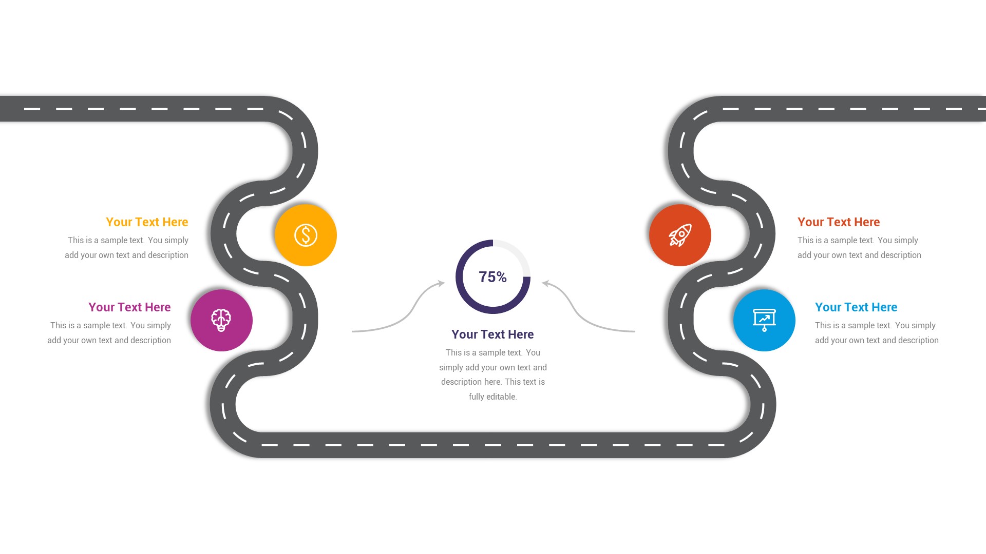 RoadMap Diagrams PowerPoint & Illustrator Template, Presentation Templates