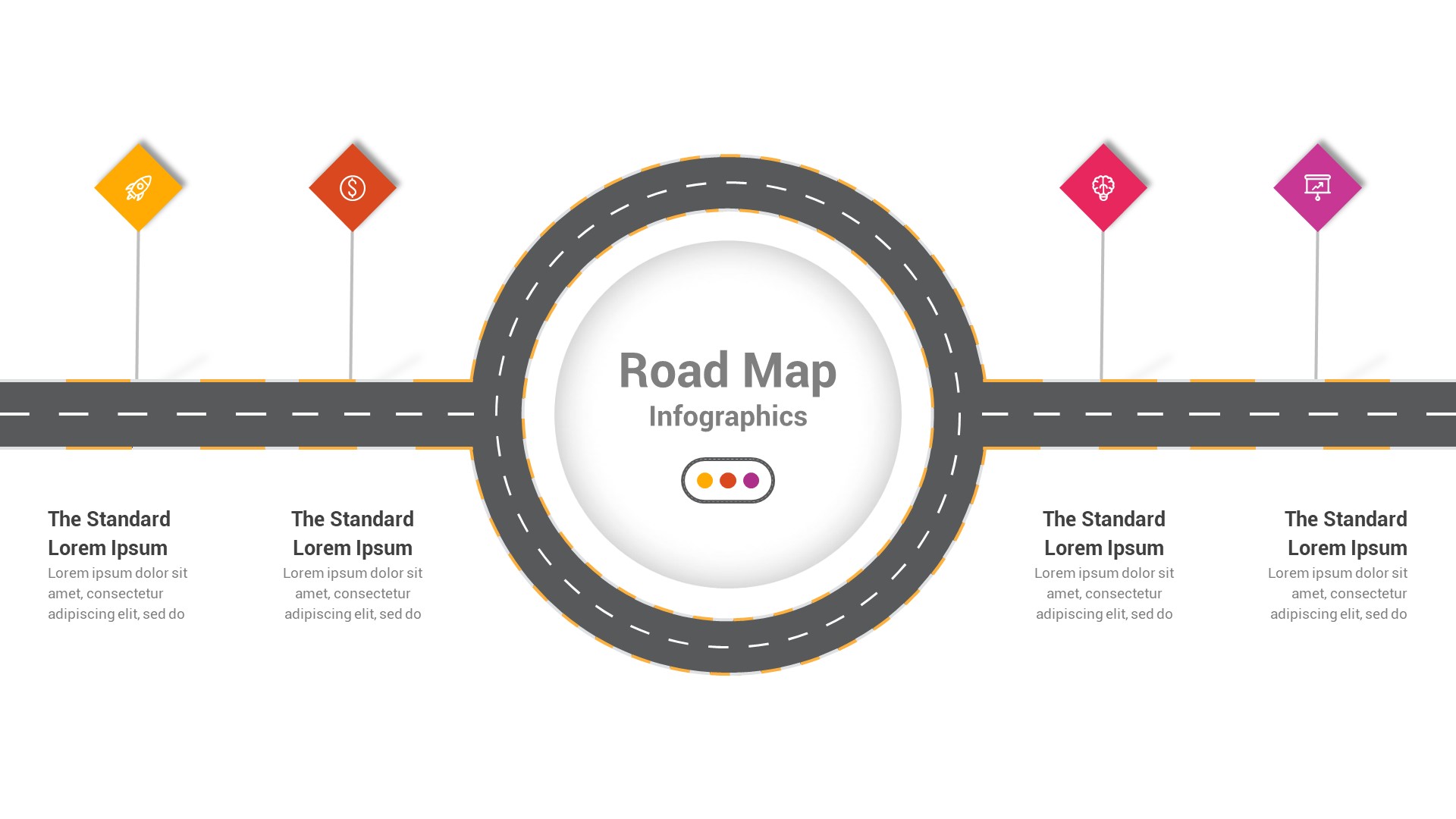 RoadMap Diagrams PowerPoint & Illustrator Template, Presentation Templates