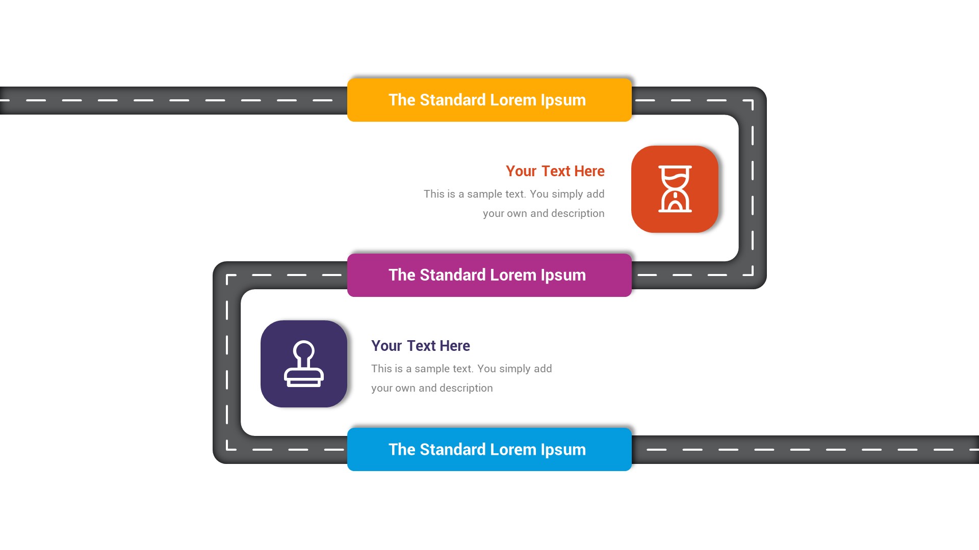 RoadMap Diagrams PowerPoint & Illustrator Template, Presentation Templates