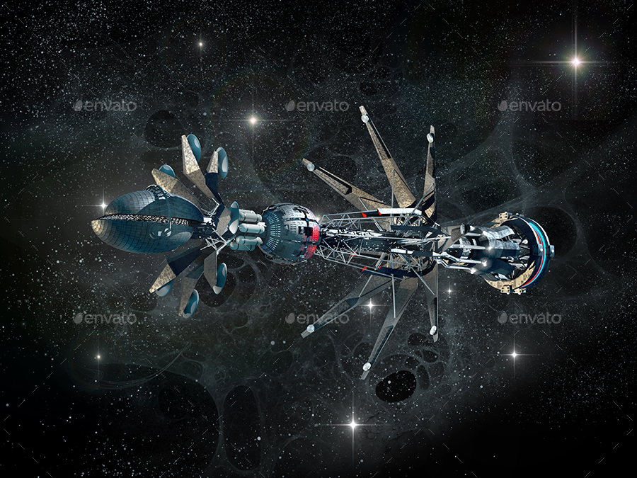 Spaceship Illustration Pack, Graphics | GraphicRiver