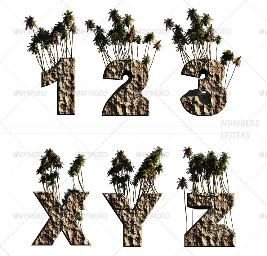 Tropical Nature Lettering, Graphics | GraphicRiver