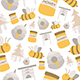 Honey Seamless Pattern, Vectors | GraphicRiver