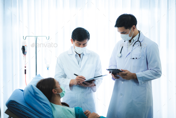 The expert medical doctor team are examining the health and symptoms ...