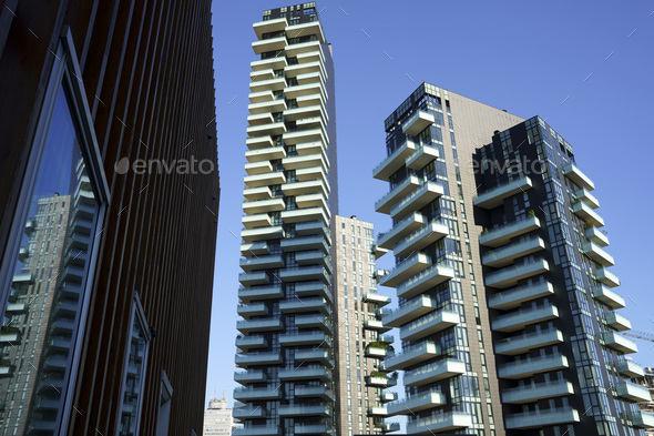 Torre Solaria, residential skyscraper in Milan, Italy Stock Photo by clodio