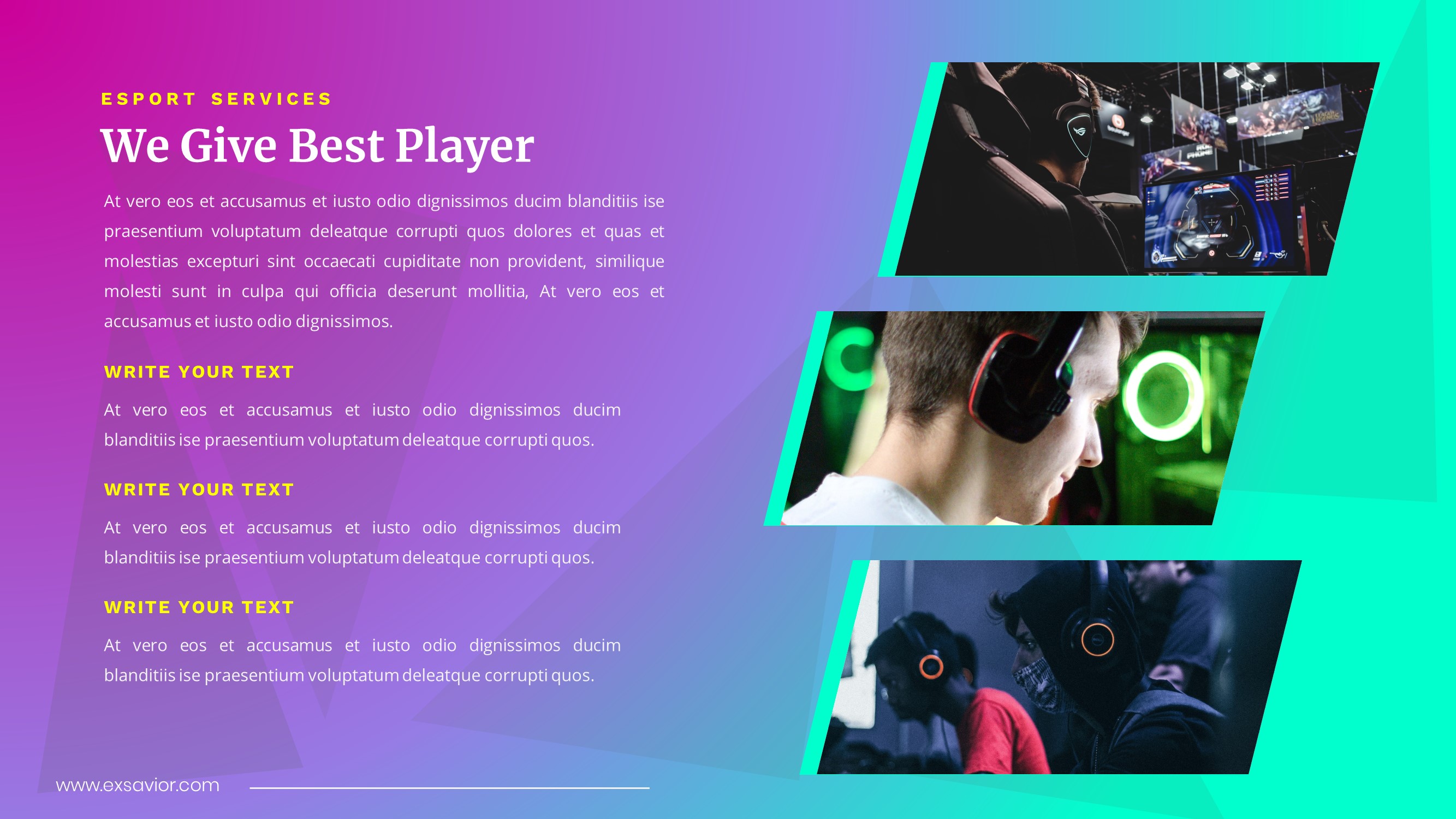 Exsavior - Gaming Keynote Template, Presentation Templates | GraphicRiver