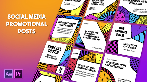 Social Media Promotional Posts, After Effects Project Files | VideoHive