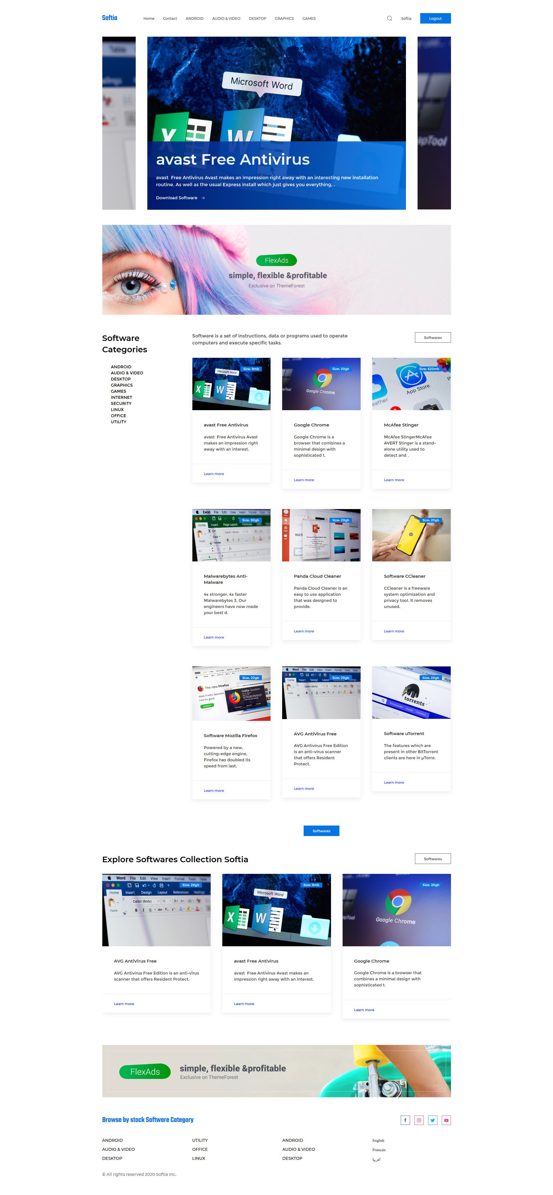 Softia – Software and Blog / Software Download script Theme by Gorella