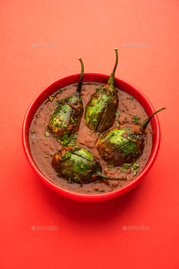 South Indian Brinjal curry also known as brinjal masala, baigan or ...