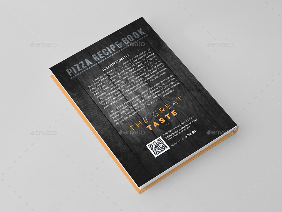 Recipe Book Cover / Pizza, Print Templates | GraphicRiver