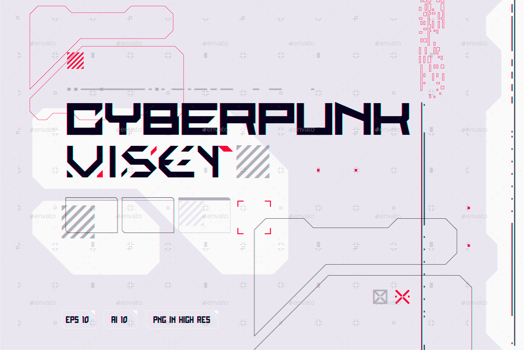CyberPunk UI Set, Game Assets | GraphicRiver