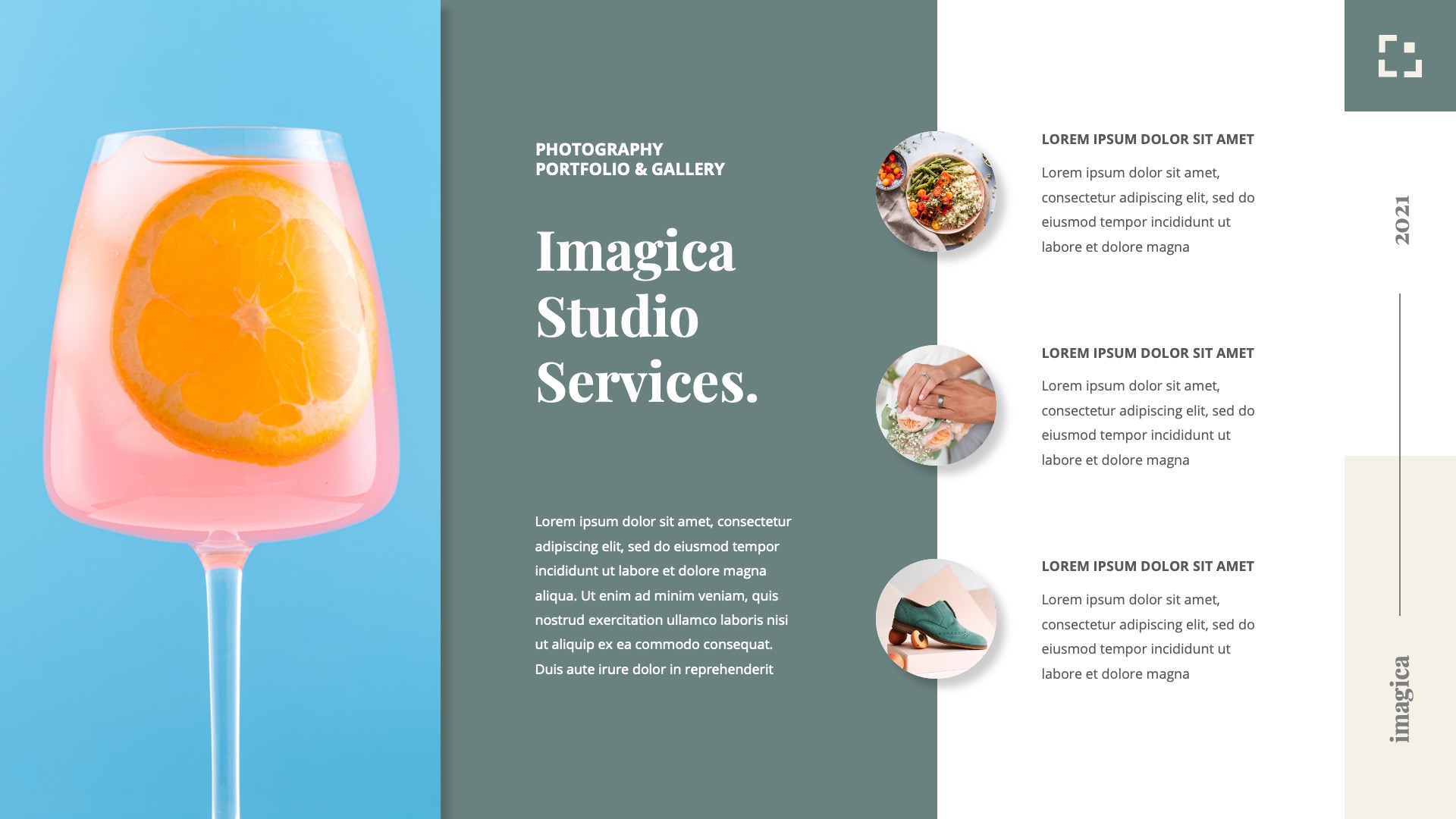 Imagica - Photography Business PowerPoint Template, Presentation Templates