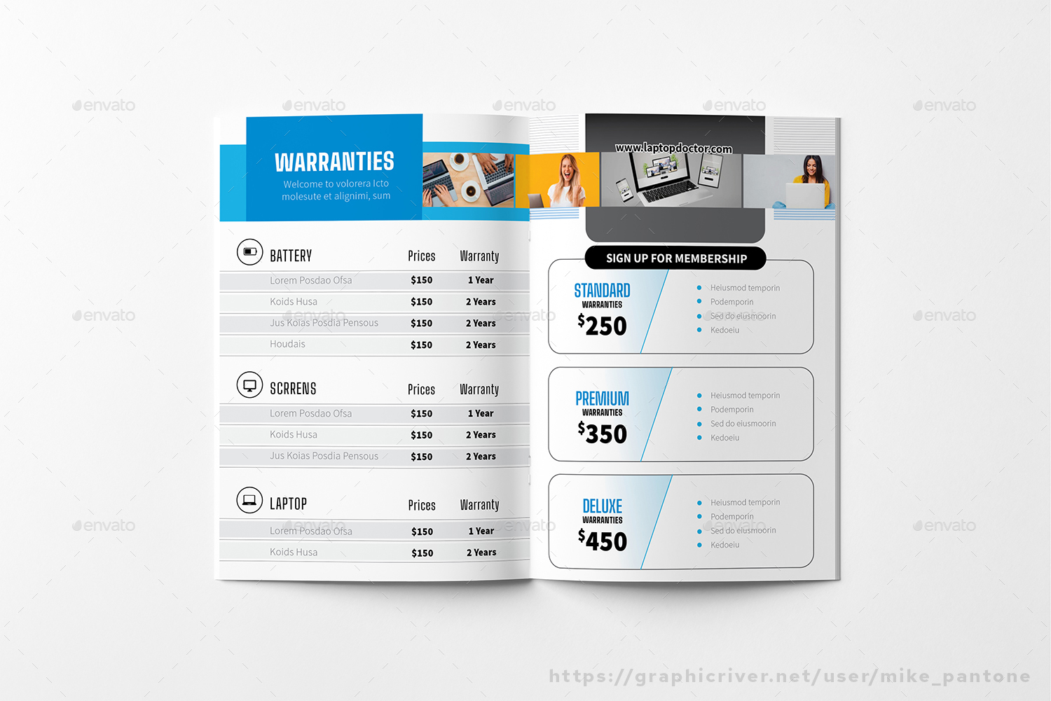 Laptop Repair Shop Information Booklet, Print Templates | GraphicRiver