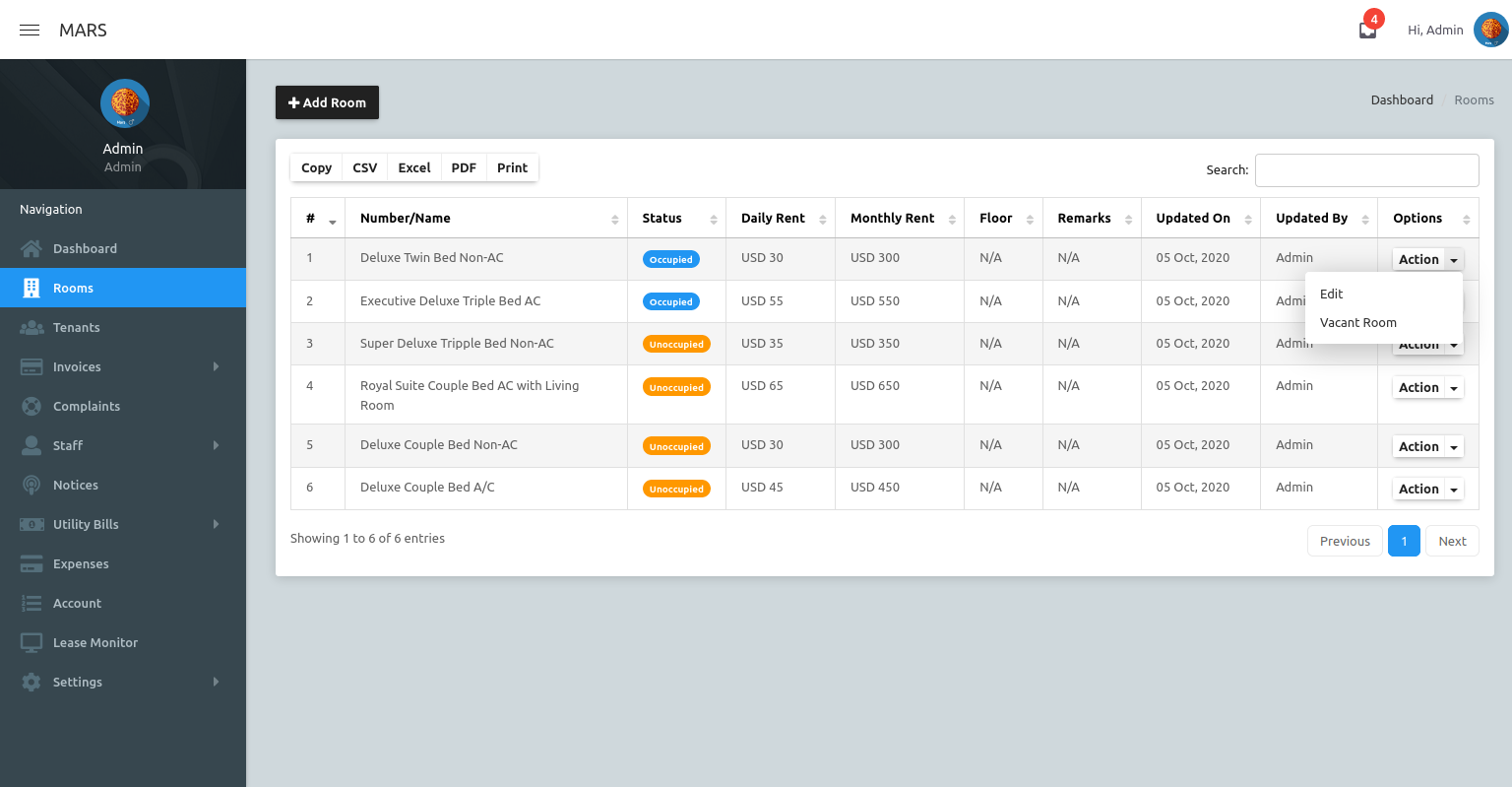 Mars | Room Management System by t1m9m | CodeCanyon