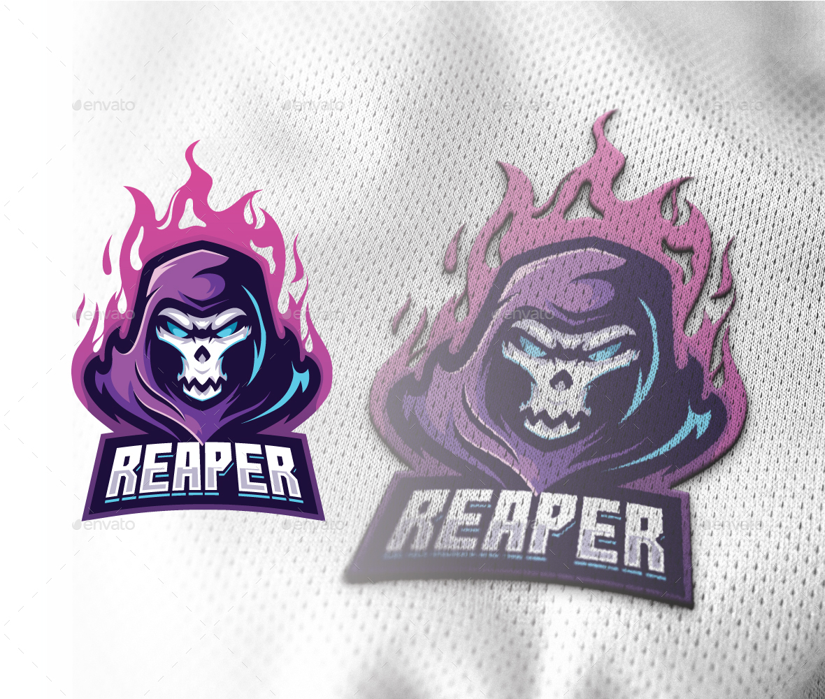 Reaper Mascot Esport Logo, Logo Templates | GraphicRiver