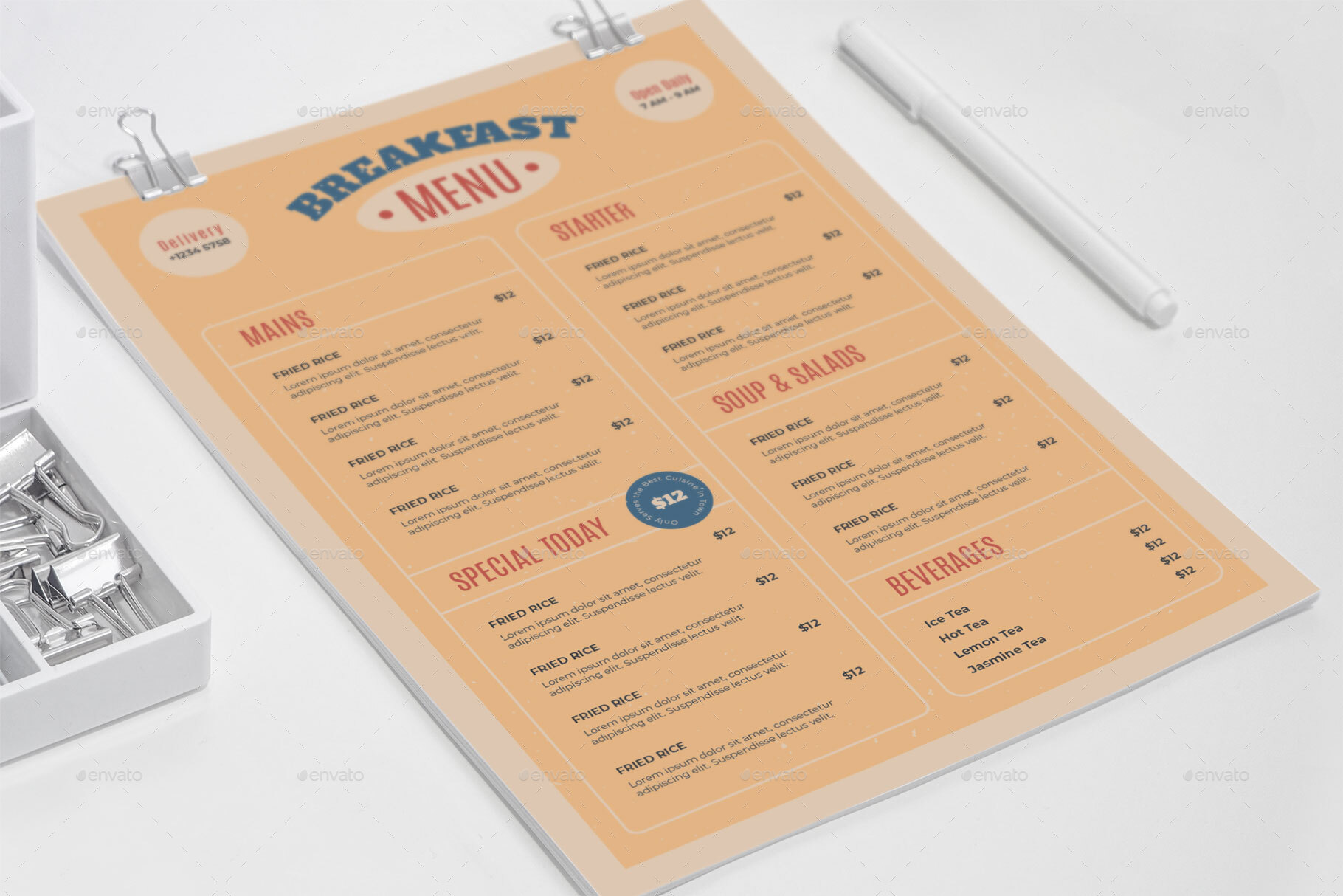 Breakfast Club Flyer Template, Print Templates | GraphicRiver