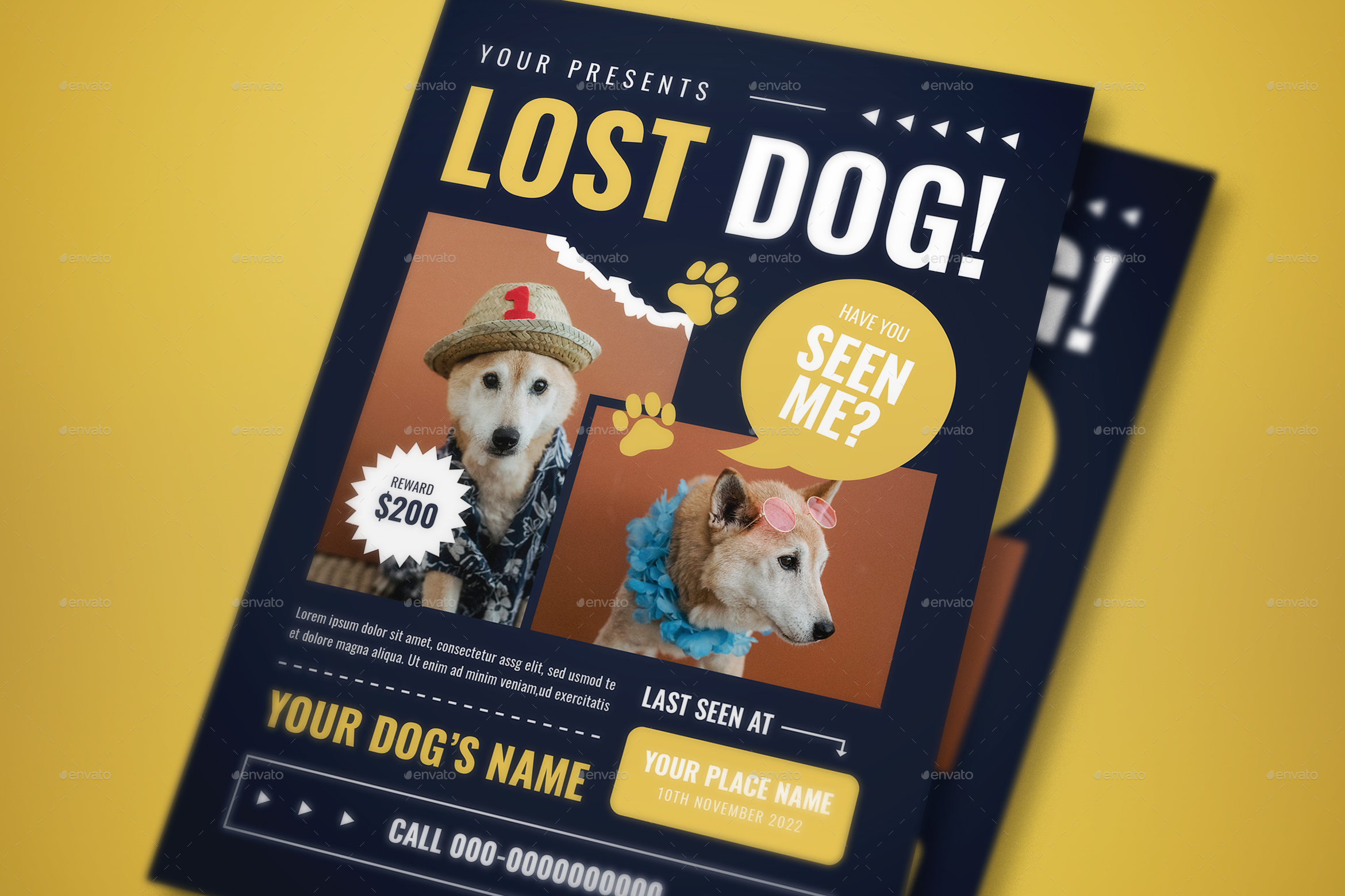 Lost Dog Flyer Pack, Print Templates | GraphicRiver
