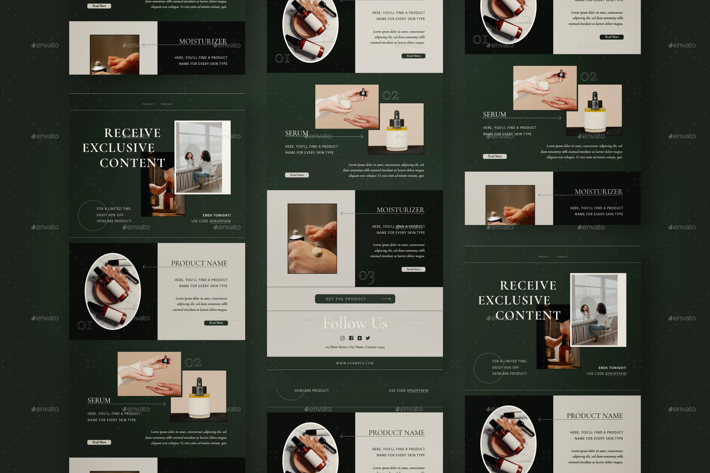 Skincare Email Newsletter, Web Elements | GraphicRiver