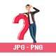 3D Cartoon Man Leaning Against Question Mark, Graphics | GraphicRiver