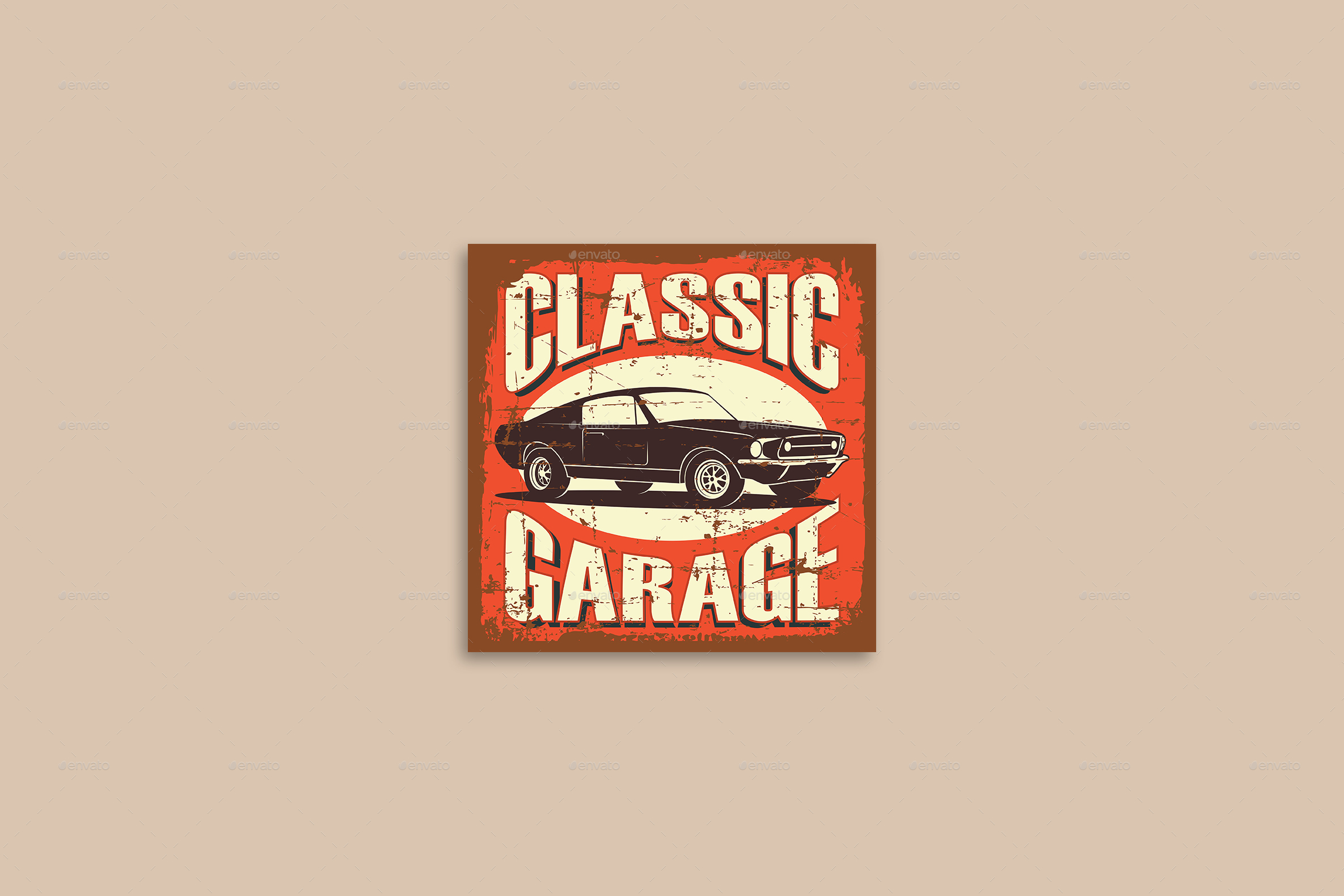 Retro Classic Car Service Sign Poster, Vectors | GraphicRiver