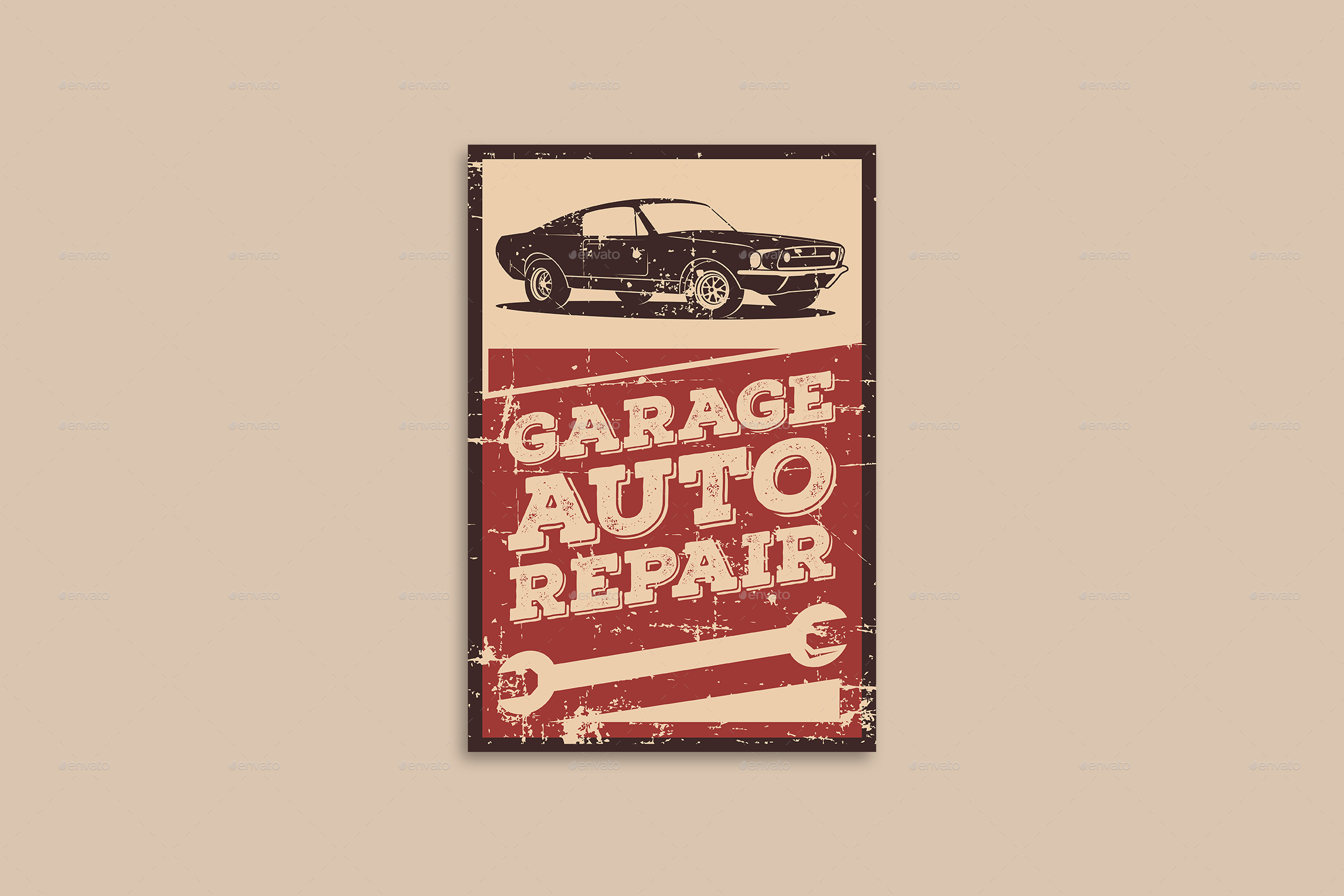 Retro Classic Car Service Sign Poster, Vectors | GraphicRiver