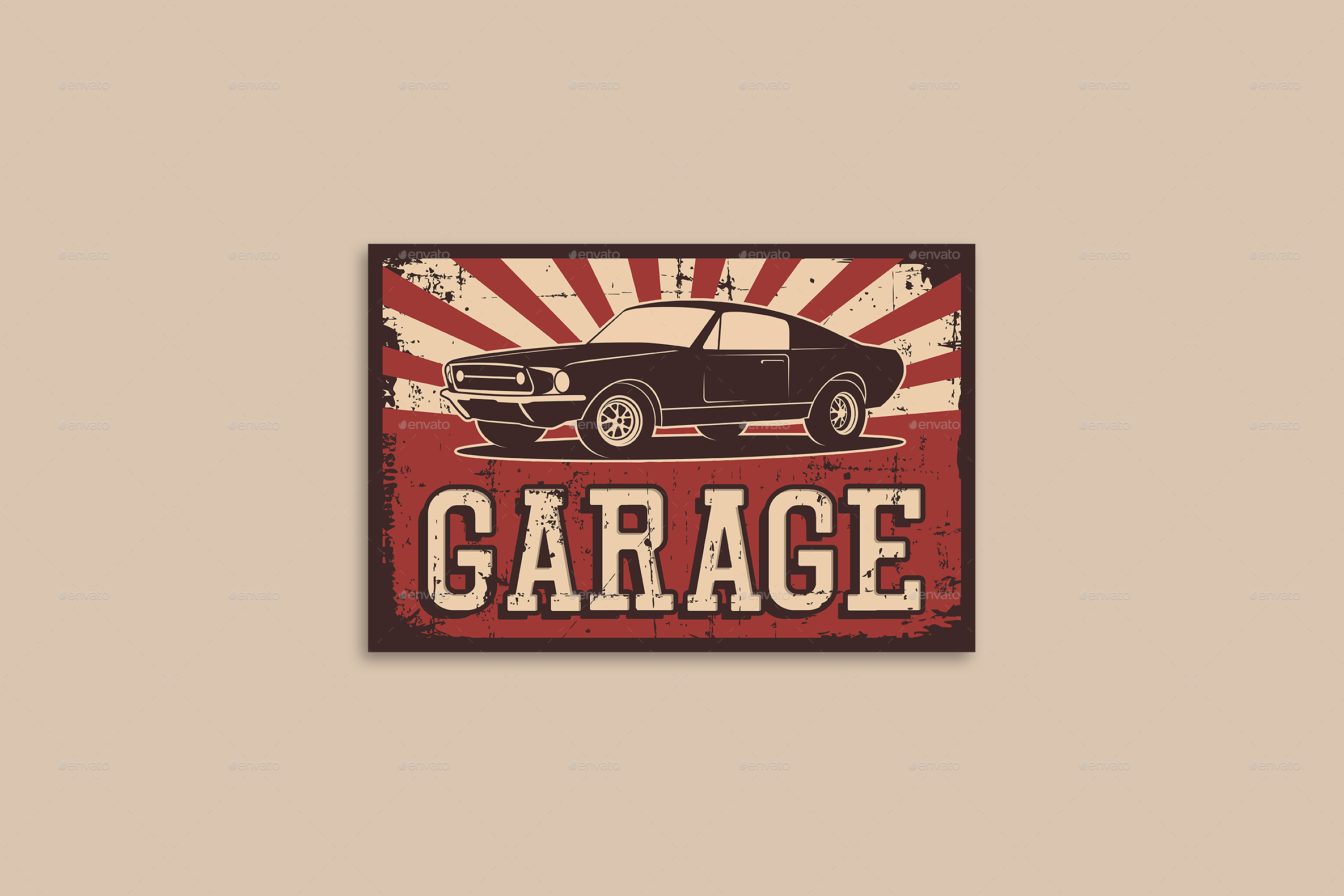 Retro Classic Car Service Sign Poster, Vectors | GraphicRiver