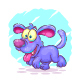 Blue puppy walking, Vectors | GraphicRiver