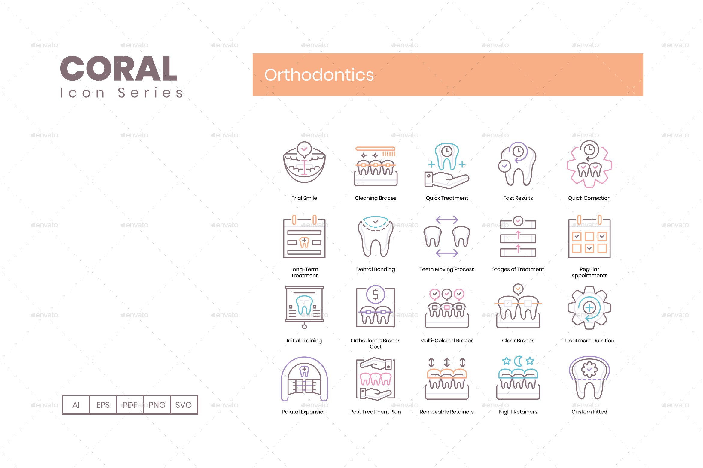 80 Orthodontics Icons, Icons | GraphicRiver