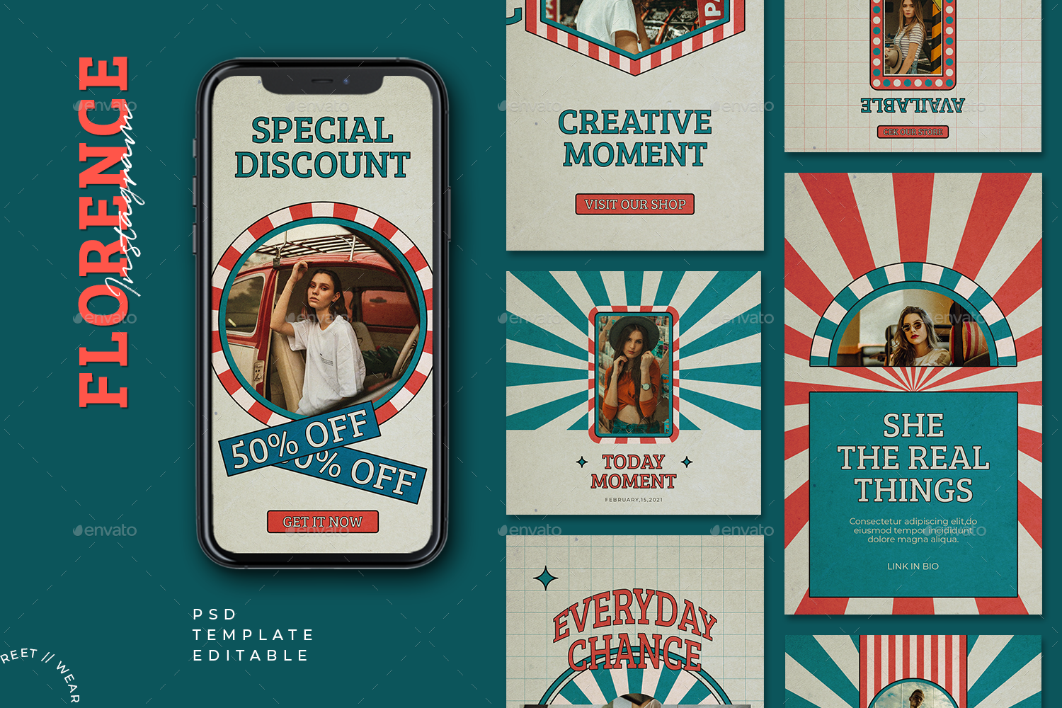 Florence Instagram Template by Creatchees | GraphicRiver