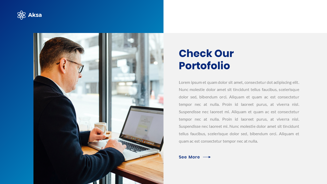 Aksa – Insurance & Consultant PowerPoint Template, Presentation Templates