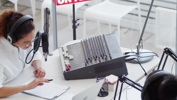Three Diverse Interlocutors Communicating on Radio, Stock Footage ...