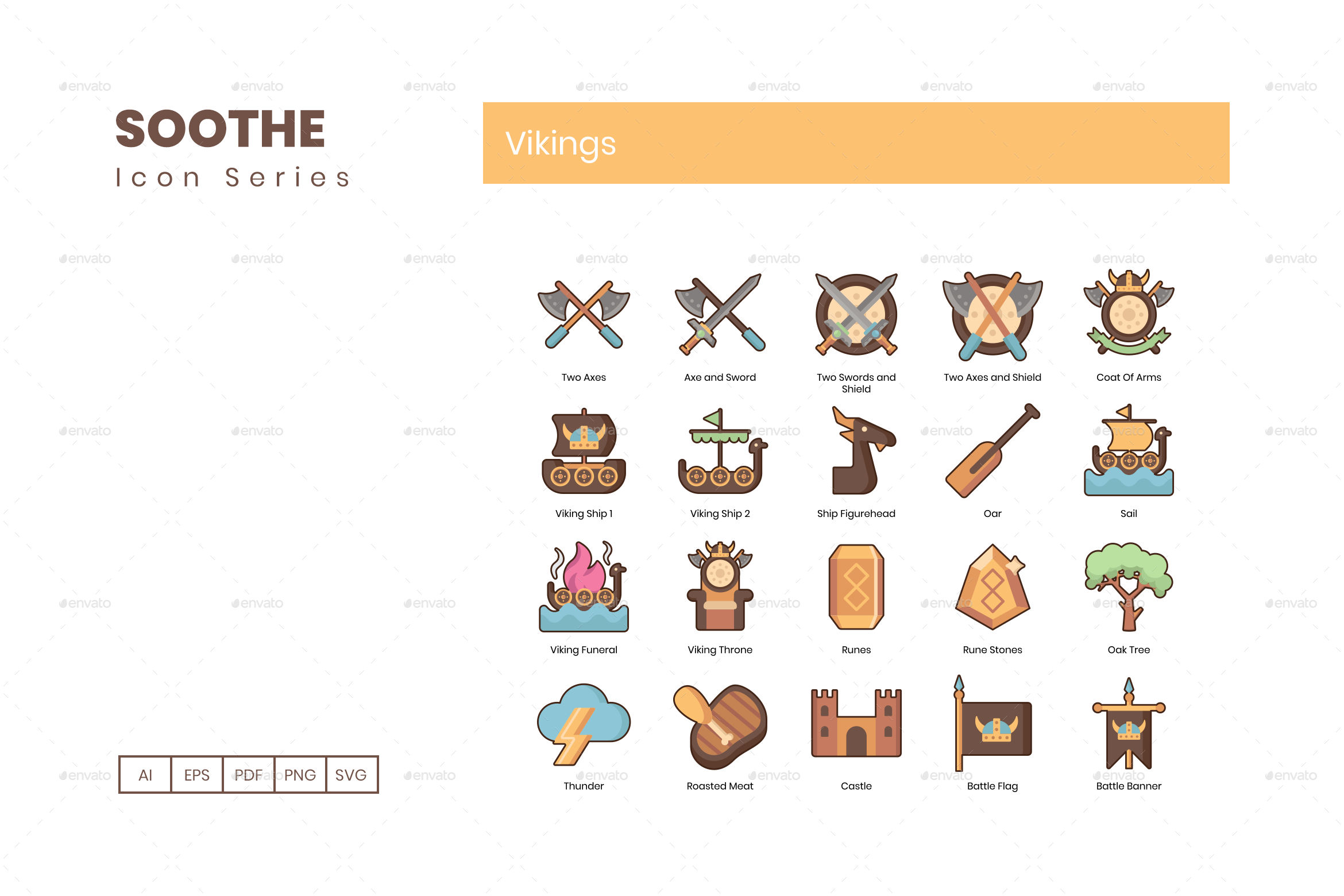 70 Vikings Icons | Soothe Series, Icons | GraphicRiver