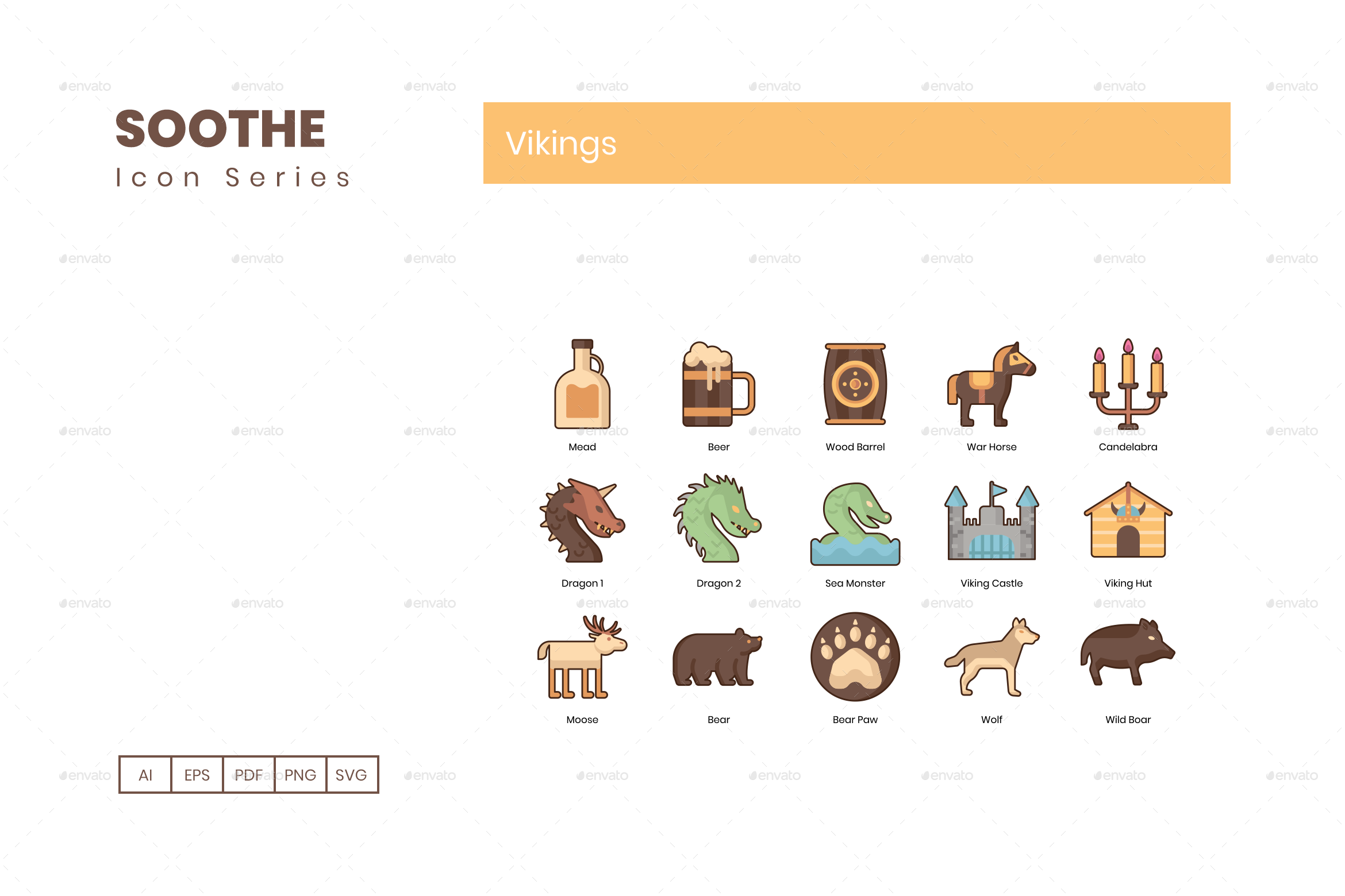 70 Vikings Icons | Soothe Series, Icons | GraphicRiver