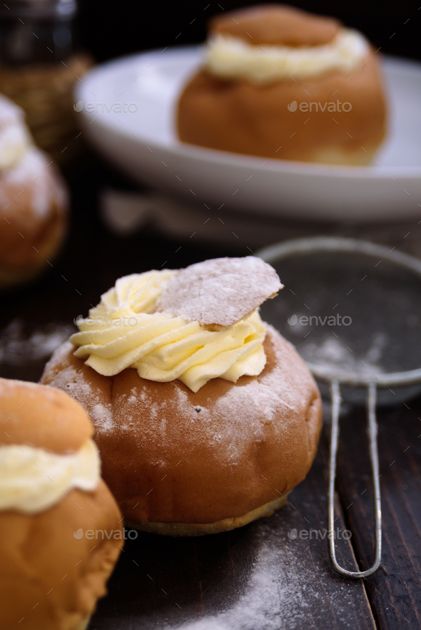 Semla swedish cream bun Stock Photo by molenira | PhotoDune