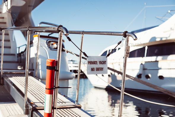 Private yacht No entry prohibited sign Stock Photo by nzooo | PhotoDune