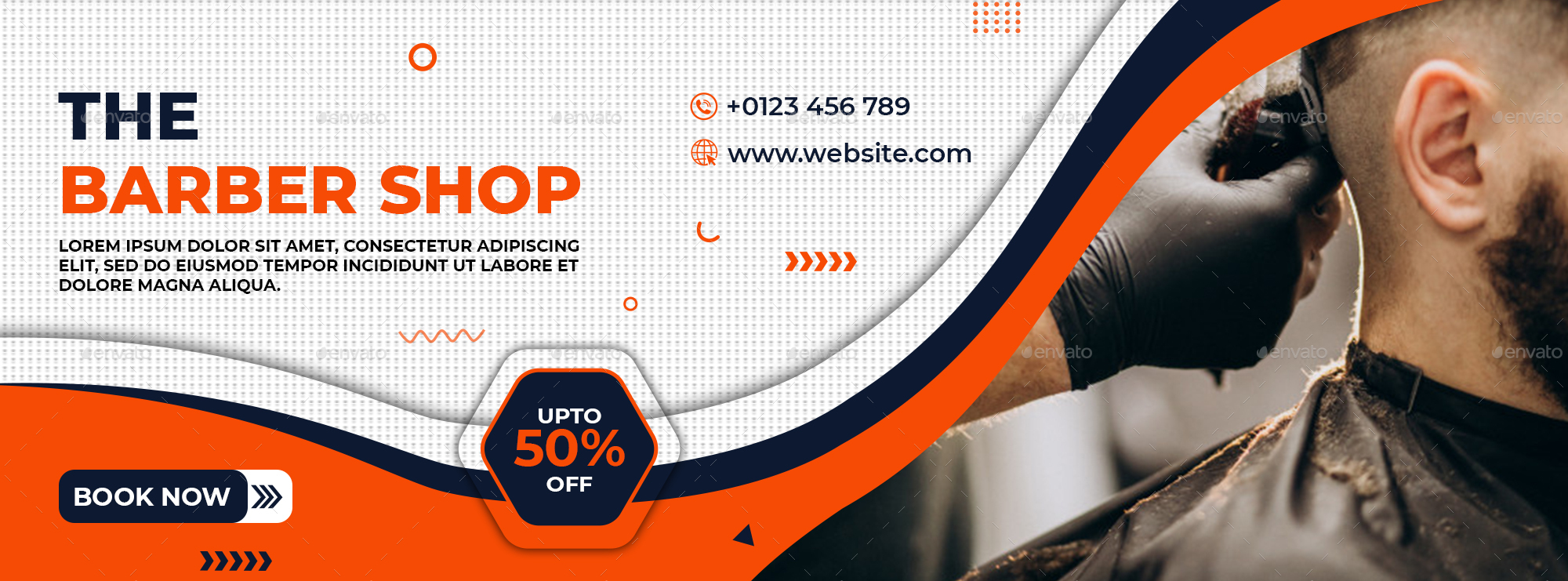 Barbershop Facebook Cover, Web Elements | GraphicRiver