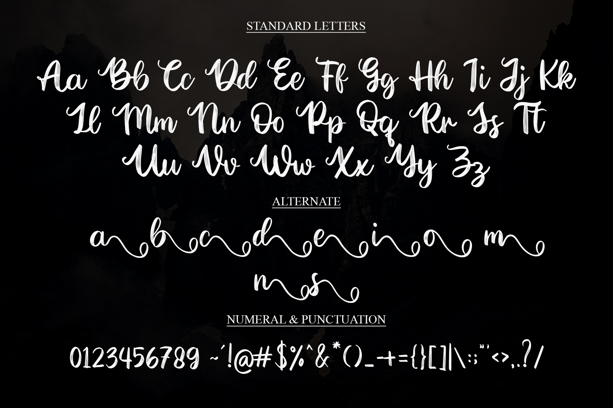 Mountains, Fonts | GraphicRiver