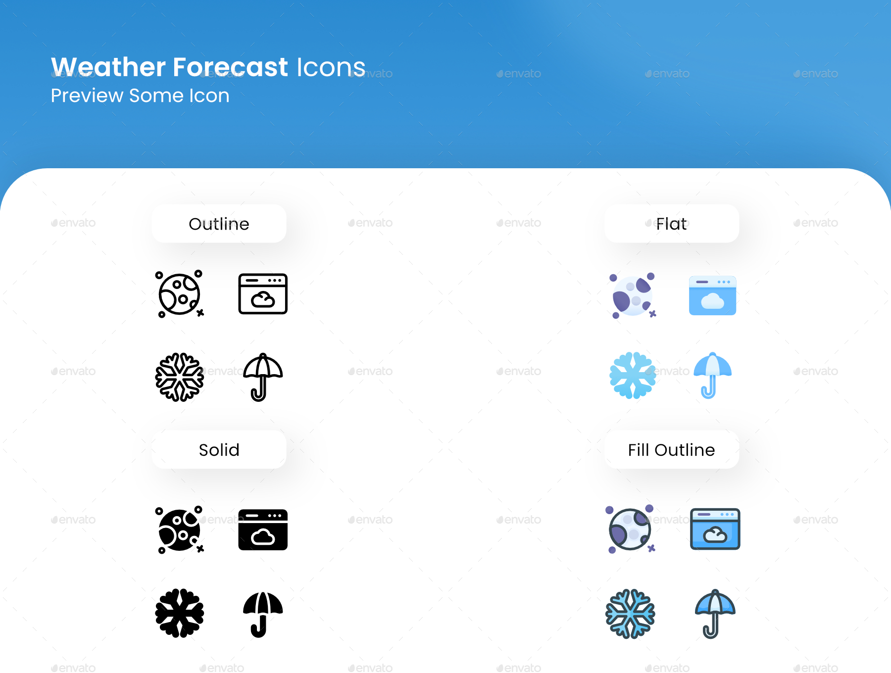 Weather Forecast Icon Set, Icons | GraphicRiver