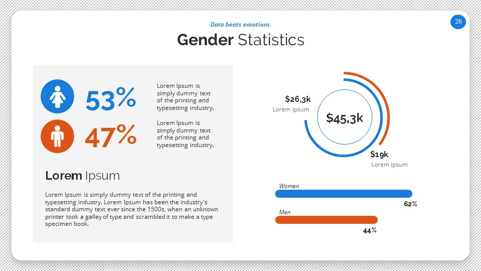 Data Statistic PowerPoint Presentation Template, Presentation Templates