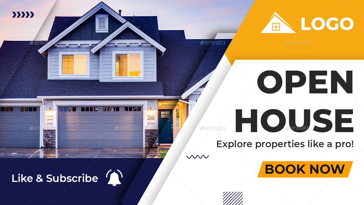 Real Estate Youtube Thumbnail, Web Elements | GraphicRiver