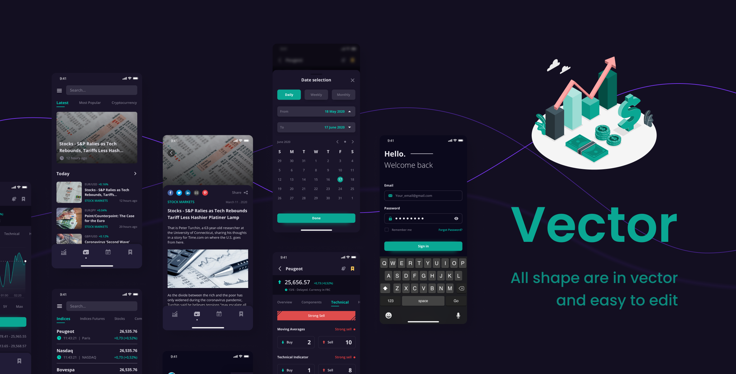 Stok - Stock Market App UI Kit by Capi_Creative_Design | ThemeForest