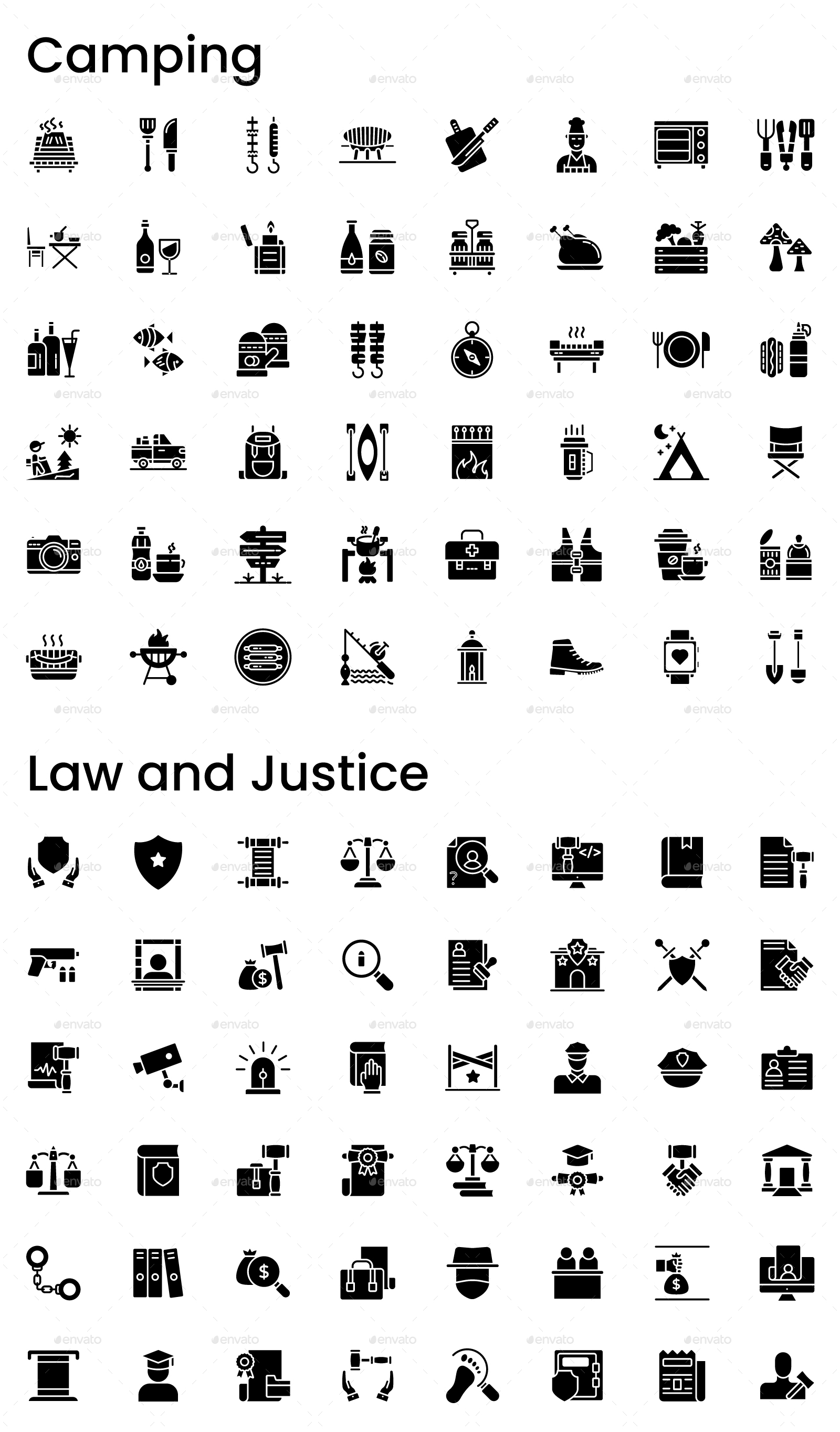 190+ Collection of line icons set, Icons | GraphicRiver