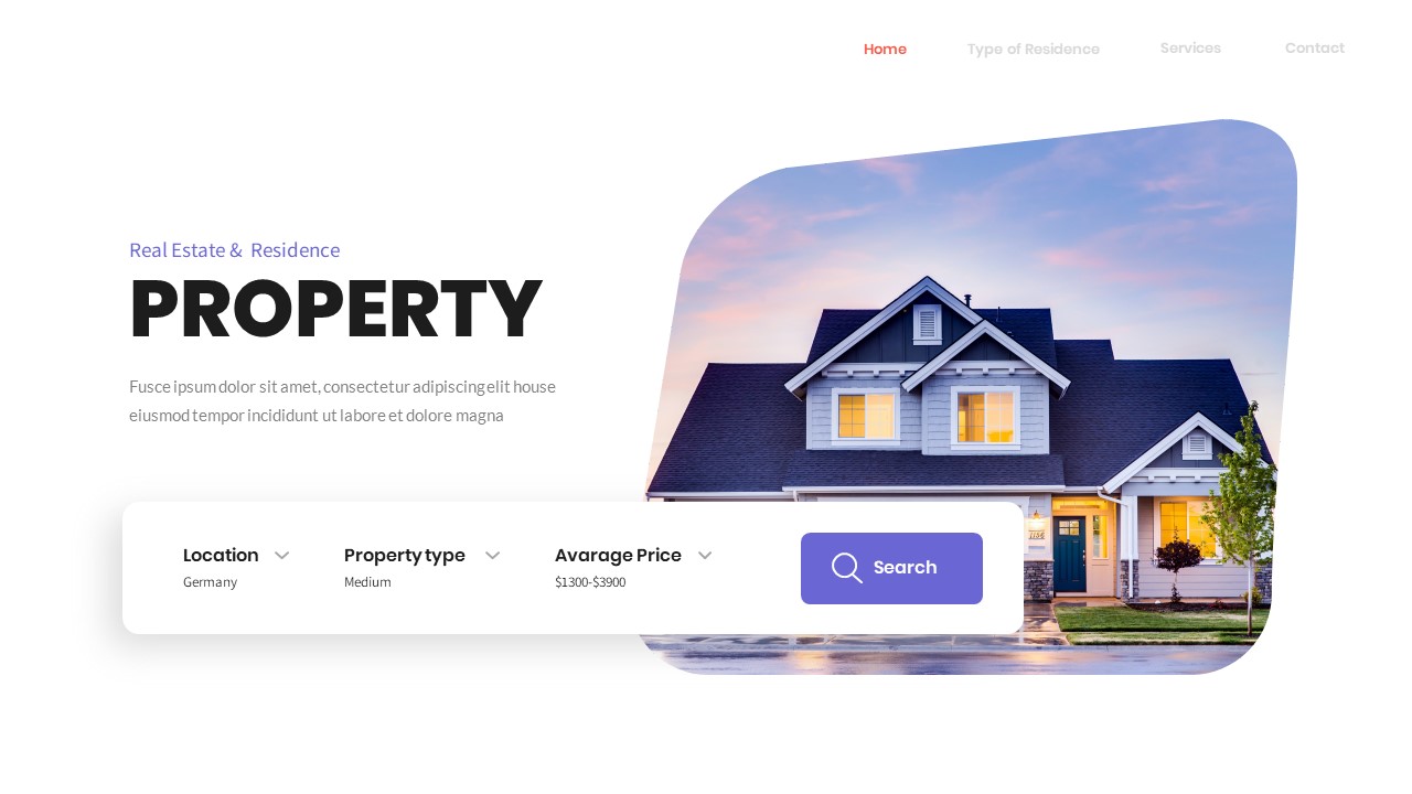 Property – Real Estate & Residence PowerPoint Template, Presentation ...