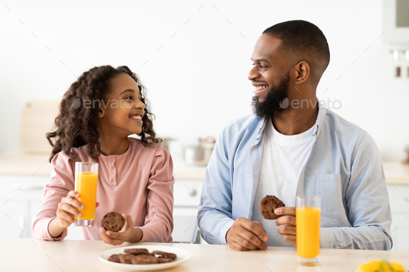 Black Family Eating Breakfast