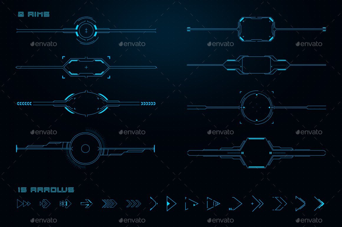 Sci Fi UI Elements, Game Assets | GraphicRiver